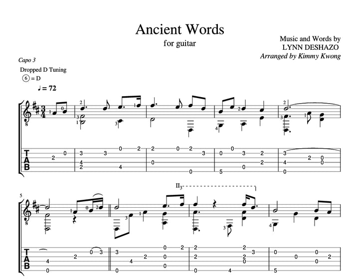[Sheet+Tab] Ancient Words – Kimmy Kwong